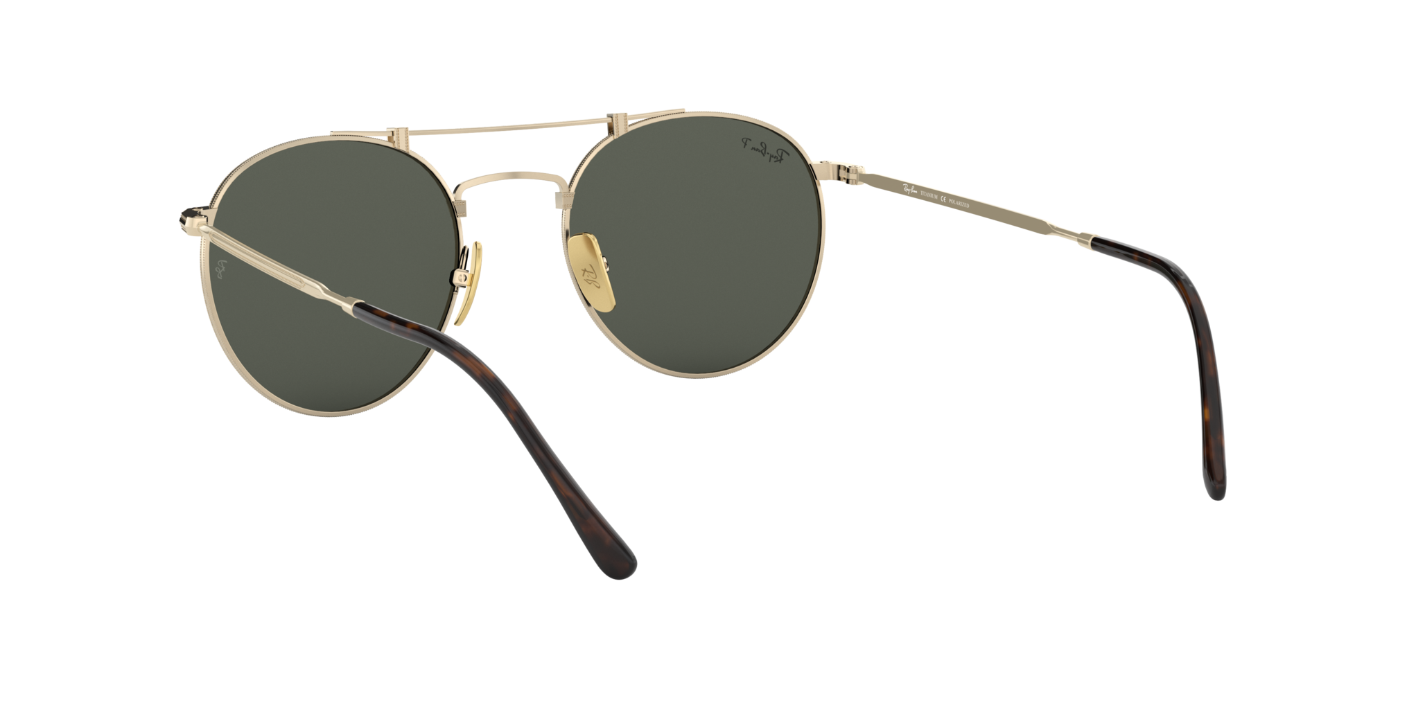 Buy Ray-Ban Round Double Bridge Titanium Sunglasses Online.