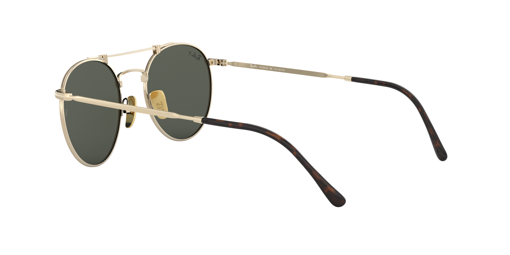 Buy Ray-Ban Round Double Bridge Titanium Sunglasses Online.